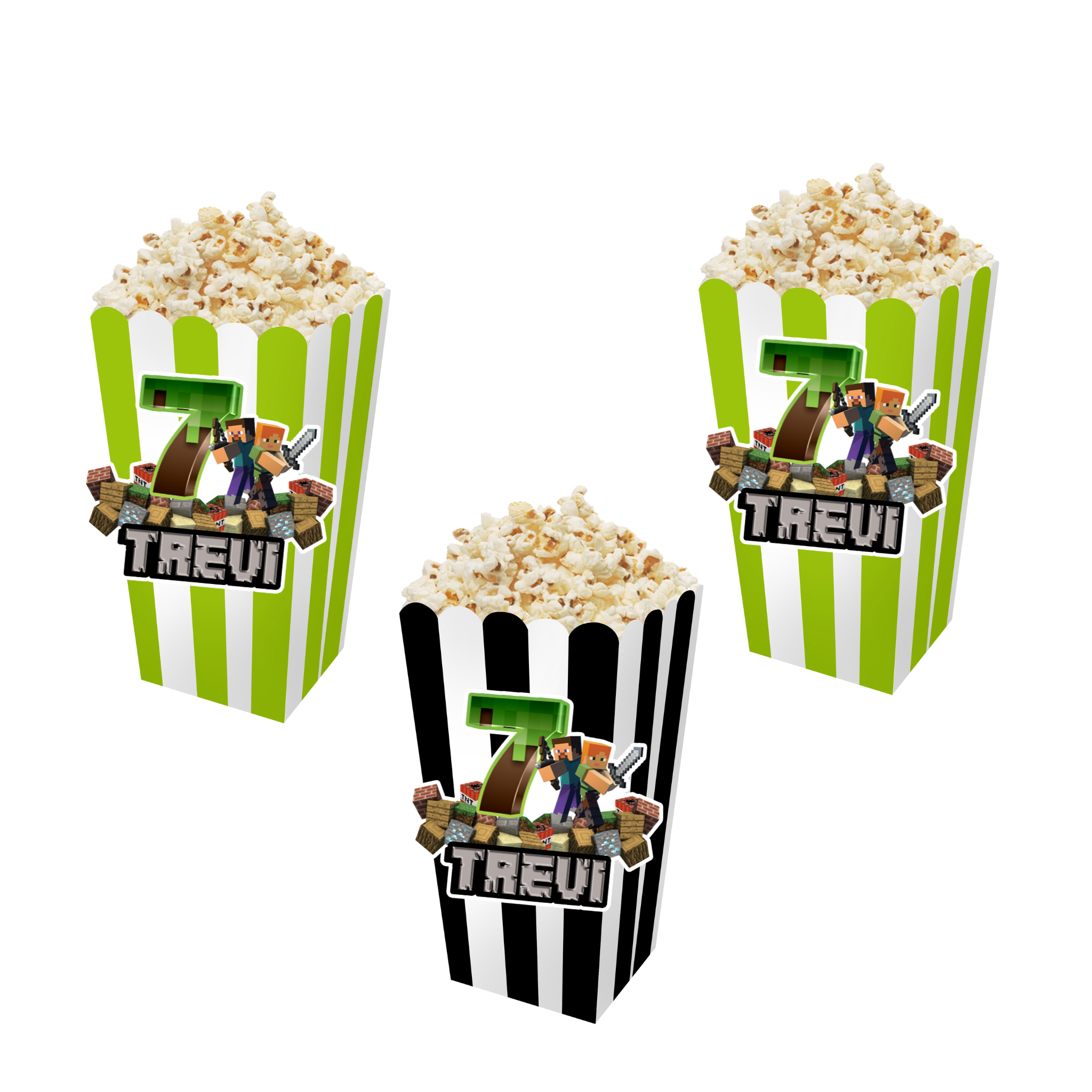 Gepersonaliseerde Minecraft popcorn bakjes voor een traktatie – GOXXO