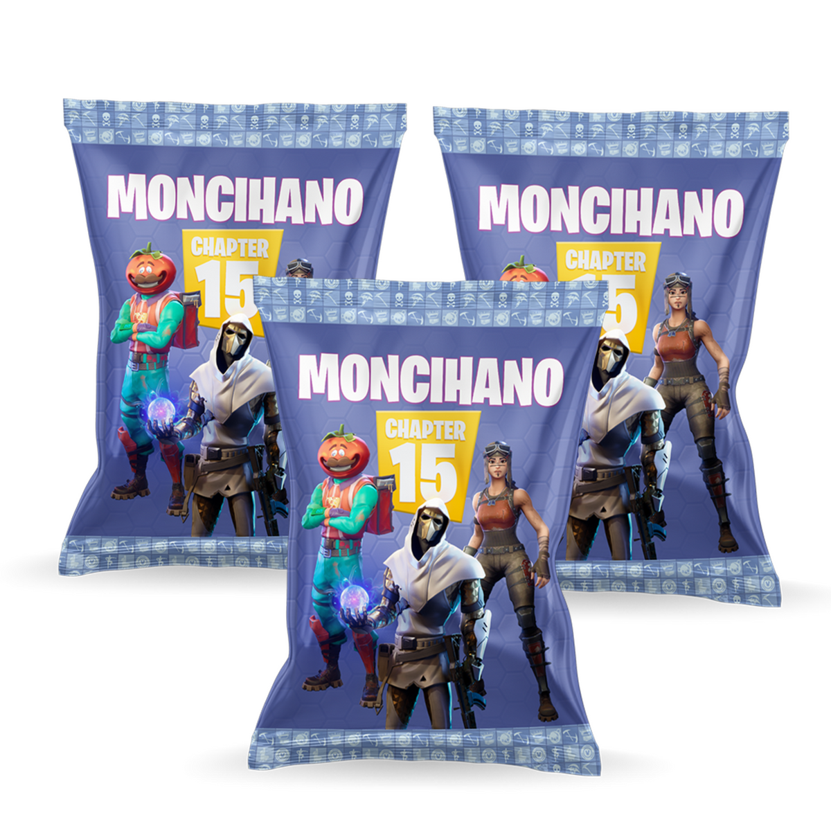 Gepersonaliseerde Fortnite popcorn zakjes voor een kinderfeest ...